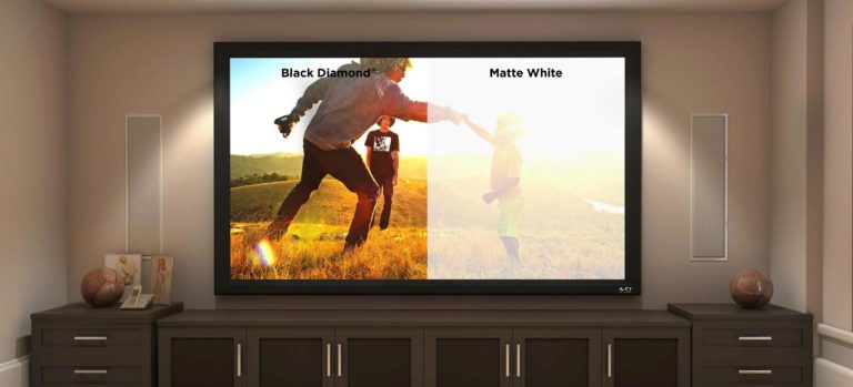 Black Diamond Fixed Frame Projector Screen - Azure Projector Screen